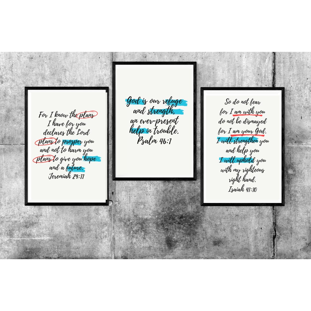 Faith Over Fear Printable Bible Verse Wall Art | Christian Scripture ...