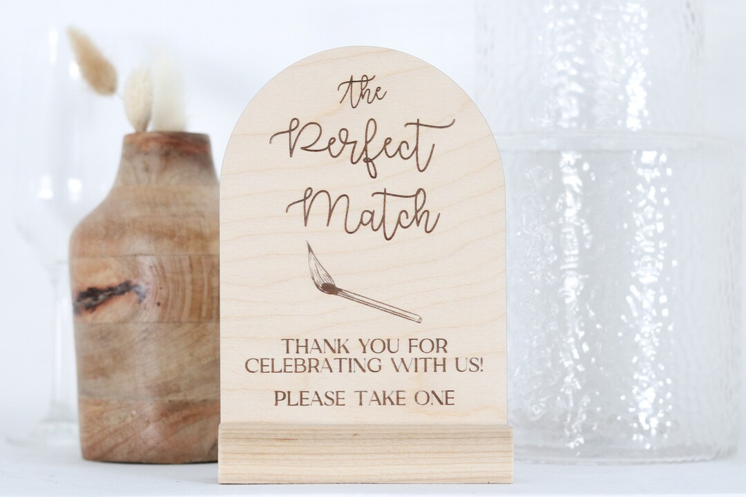 The Perfect Match Sign, Sparklers Sign, Favors Sign, Send Off,modern ...