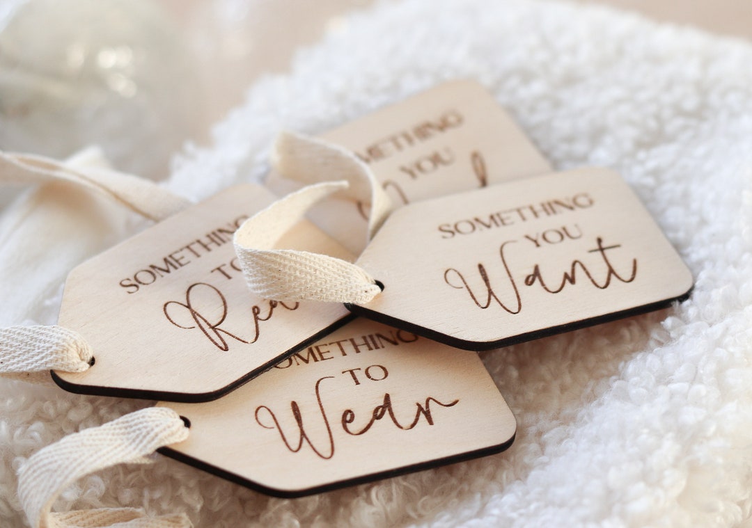 Set of 4 Want Need Wear Read Gift Tags, Reusable Gift Tags, Christmas ...