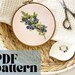 Wild Blueberries Embroidery Pattern Beginner Friendly DIY Embroidery ...