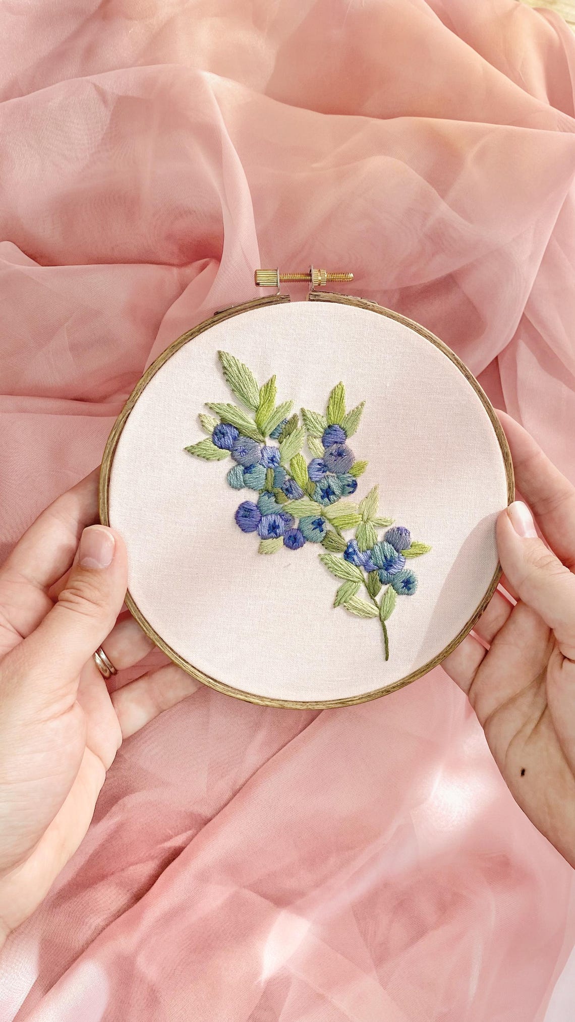 Wild Blueberries Embroidery Pattern: Beginner DIY (PDF Pattern) - Etsy