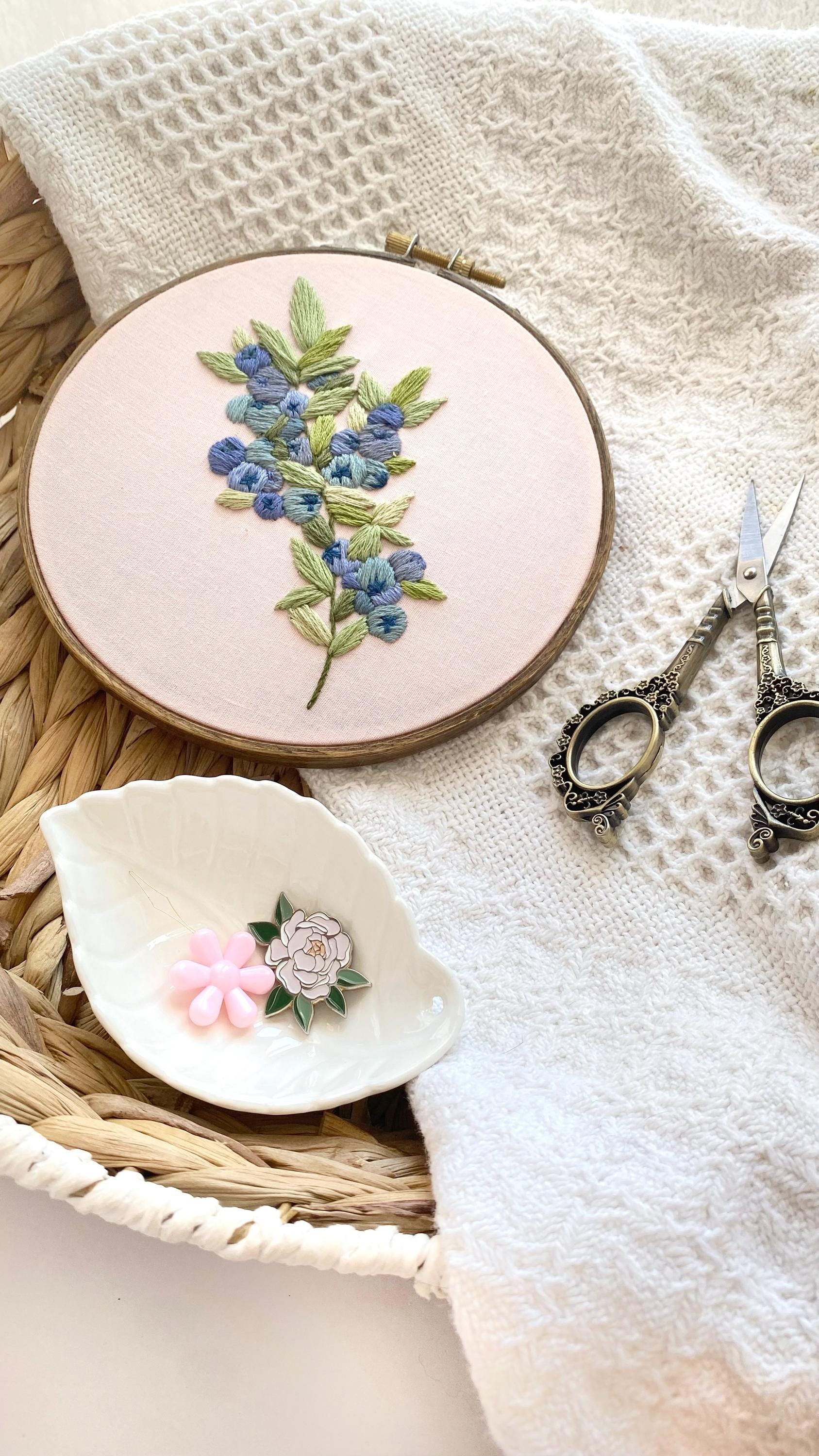 Wild Blueberries Embroidery Pattern: Beginner DIY (PDF Pattern) - Etsy