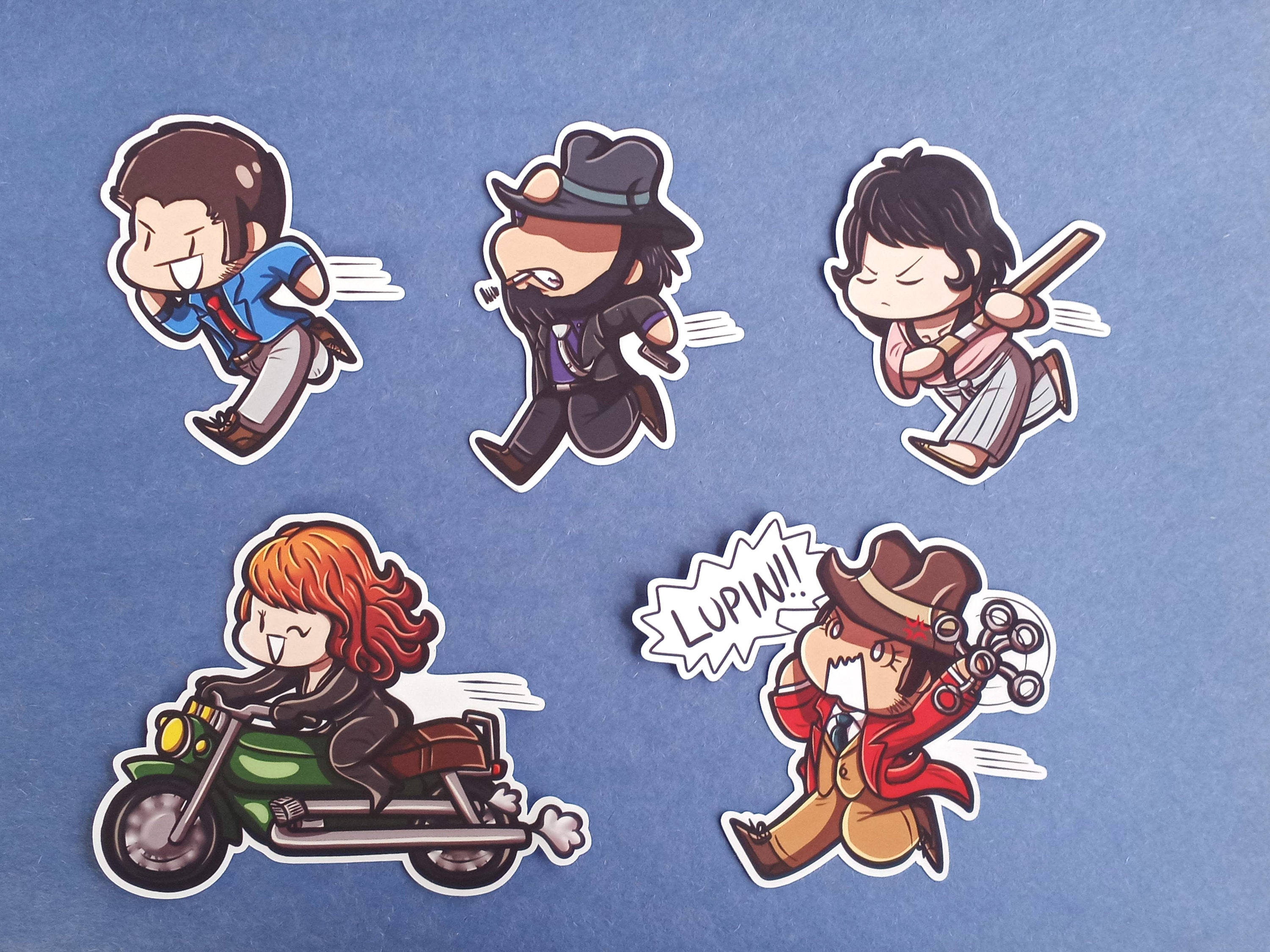 Lupin III Anime Inspired Stickers | Digitally Hand Drawn, Vinyl Die Cut ...