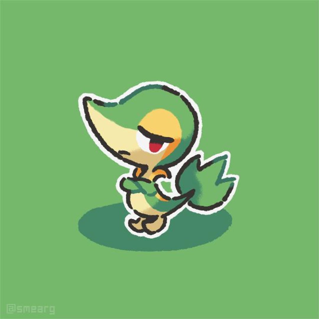 495 Snivy 1.5in Vinyl Sticker - Etsy
