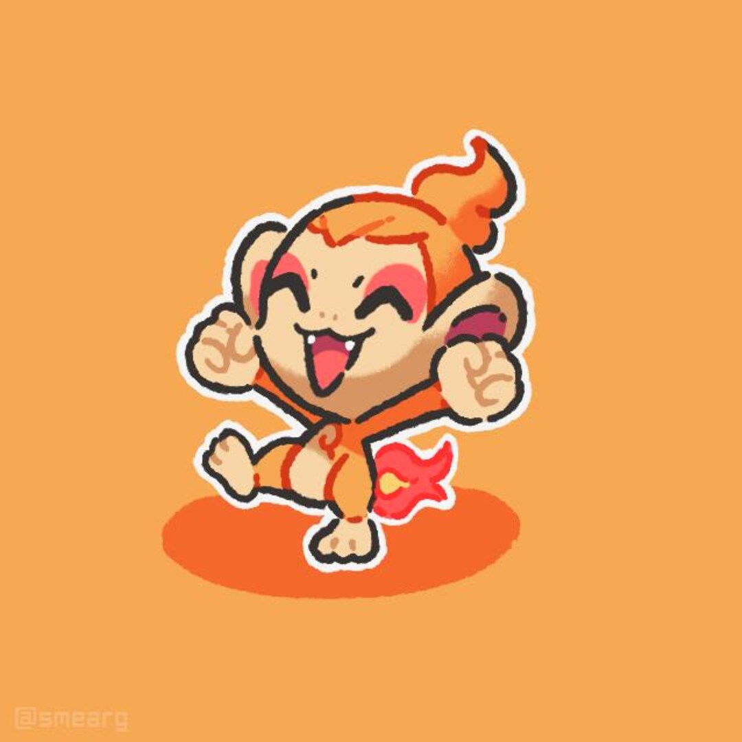 390 Chimchar 1.5in Vinyl Sticker - Etsy