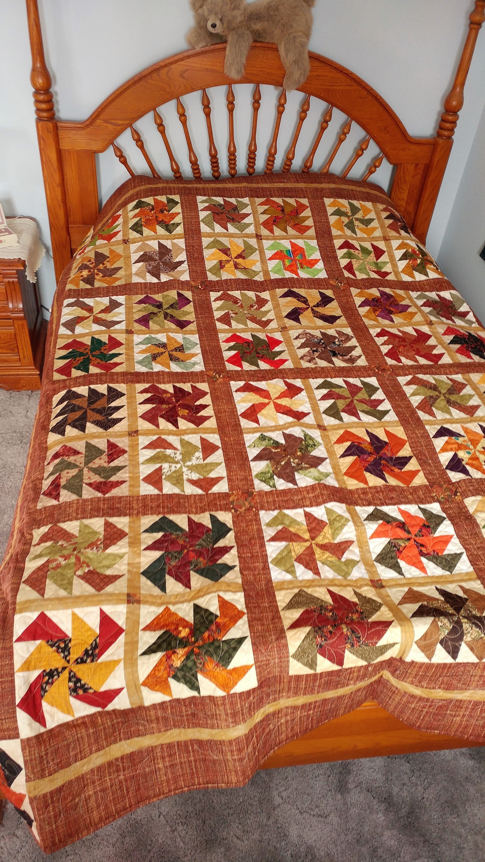 Fall Leaves Quilt - Etsy