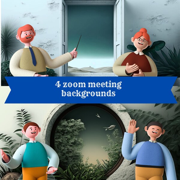 Neutral Office Zoom Background - Etsy