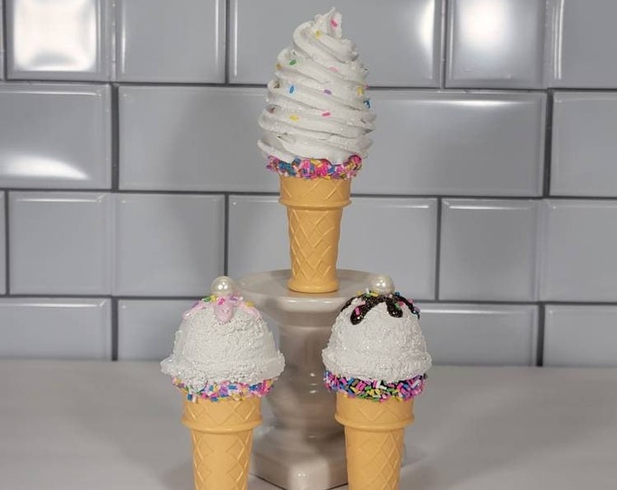Fake Mini Ice Cream Cone Faux Mini Ice Cream Cone Mini Ice - Etsy