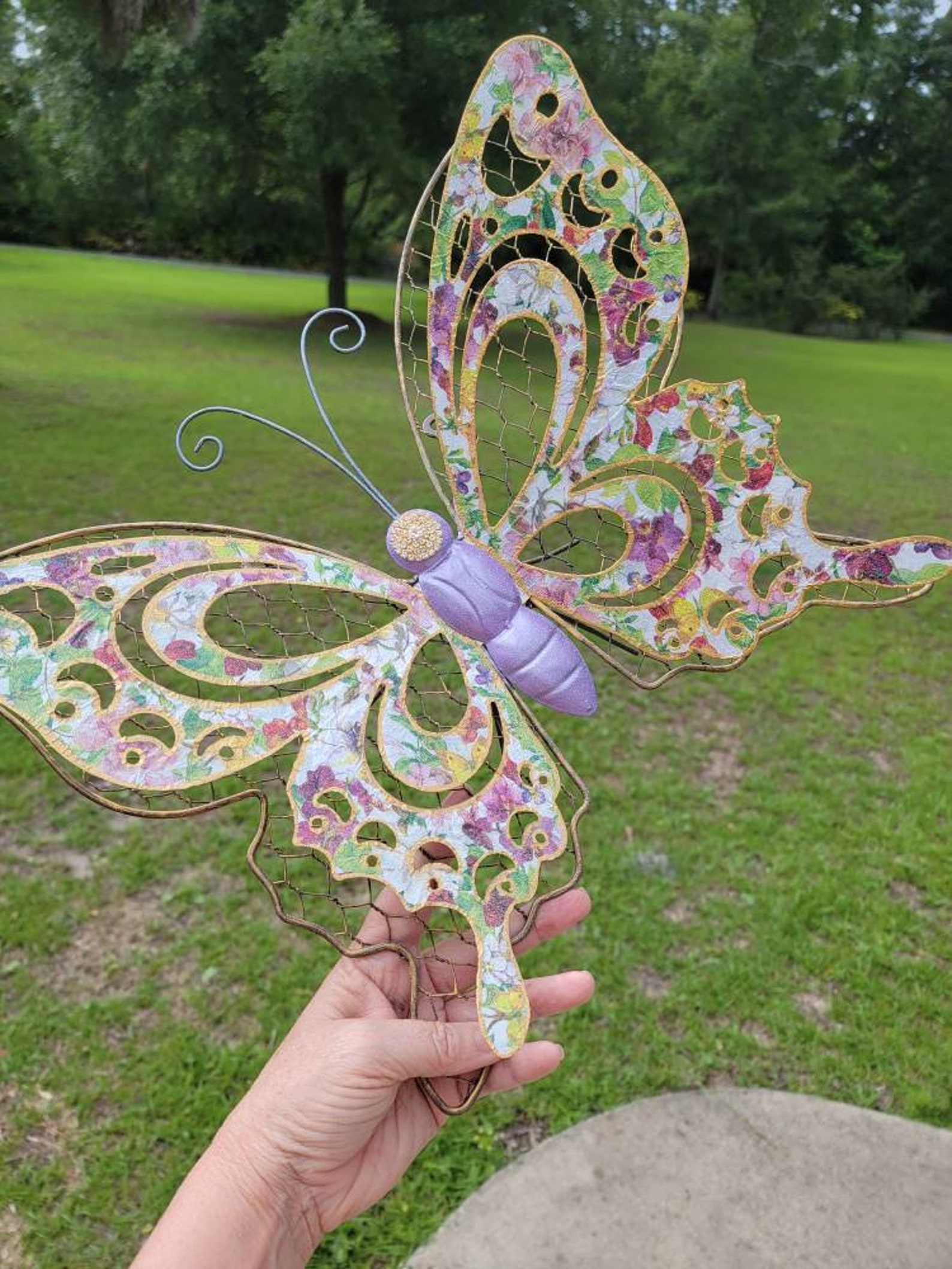 Metal Butterfly Decoration, Butterfly Decor, Metal Butterfly Door ...