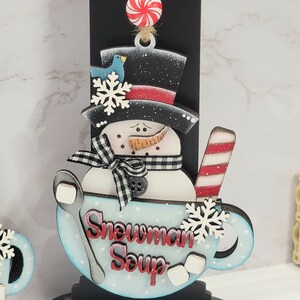 Snowman Soup Ornament, Hand-painted Snowman Ornament, Snowman Soup Gift ...