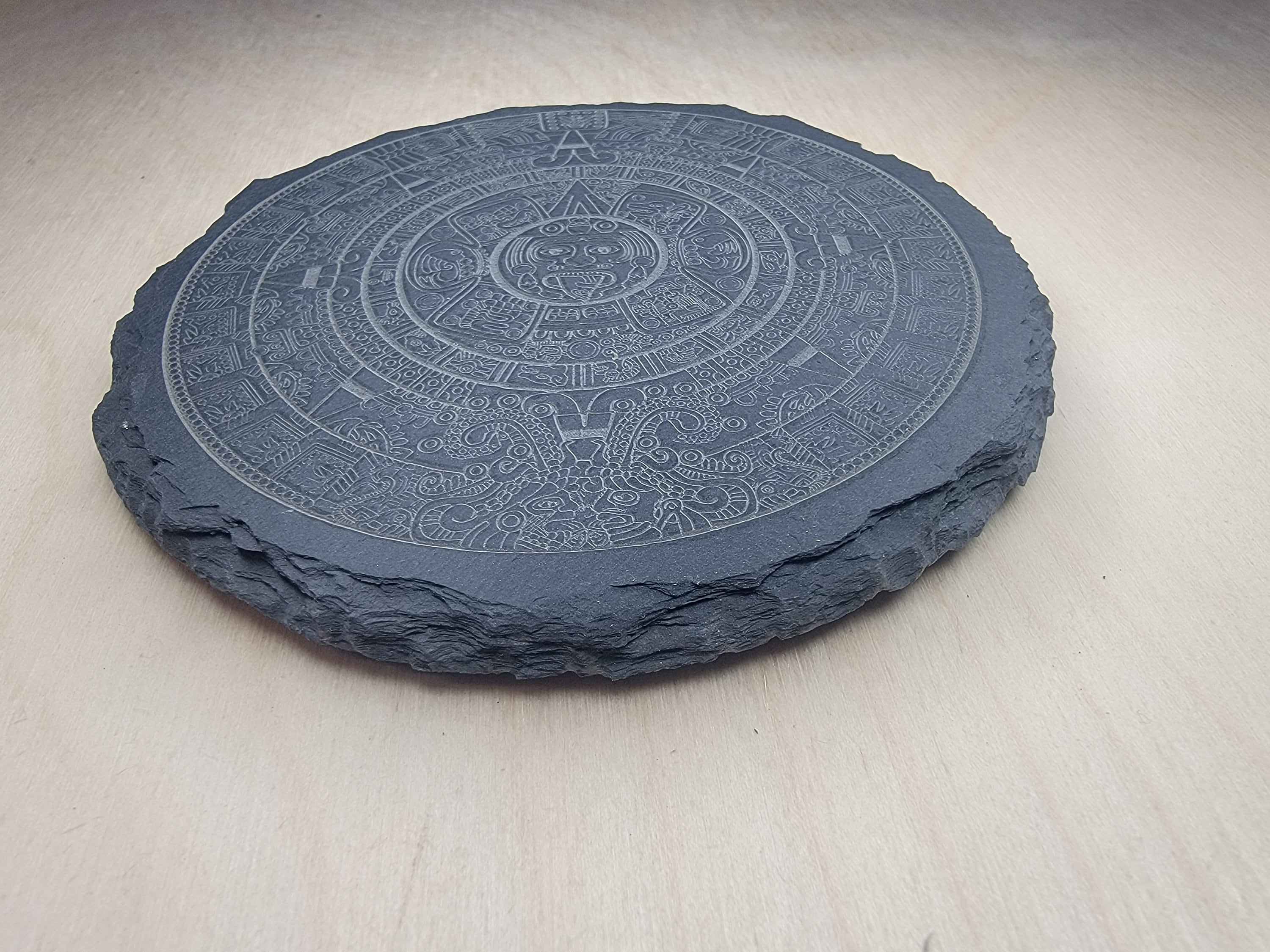 Aztec Calendar Custom Engraved Slate Coaster - Etsy