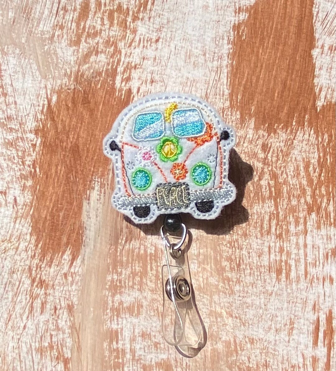 Wagon Bus Badge Holder - Etsy