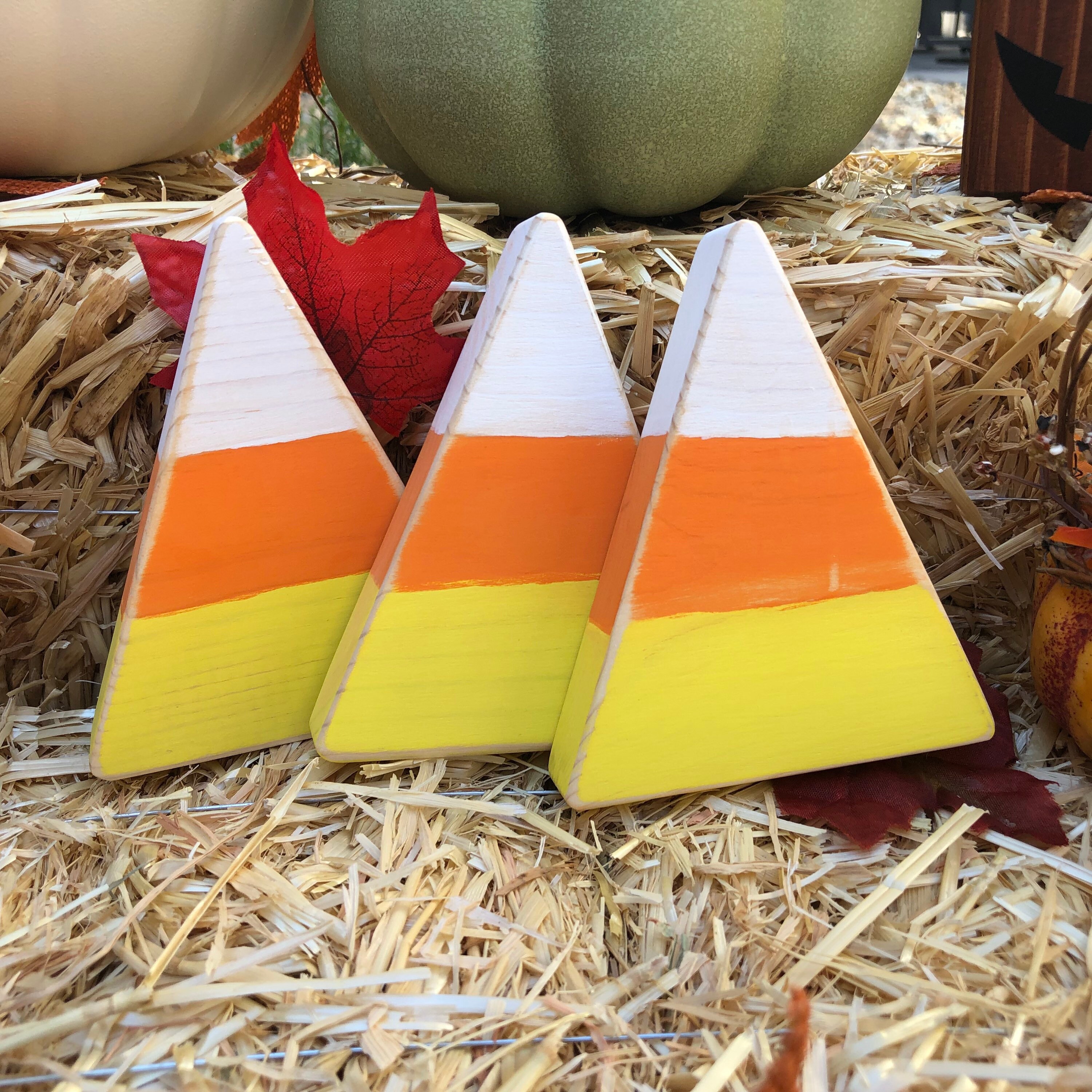Wood Candy Corn Rustic Hand Painted Country Decor - Etsy