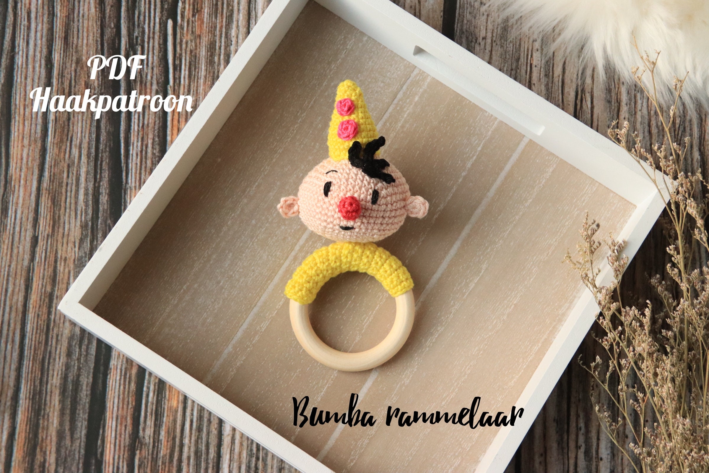 PDF haakpatroon Bumba rammelaar baby speelgoed haken - Etsy Nederland