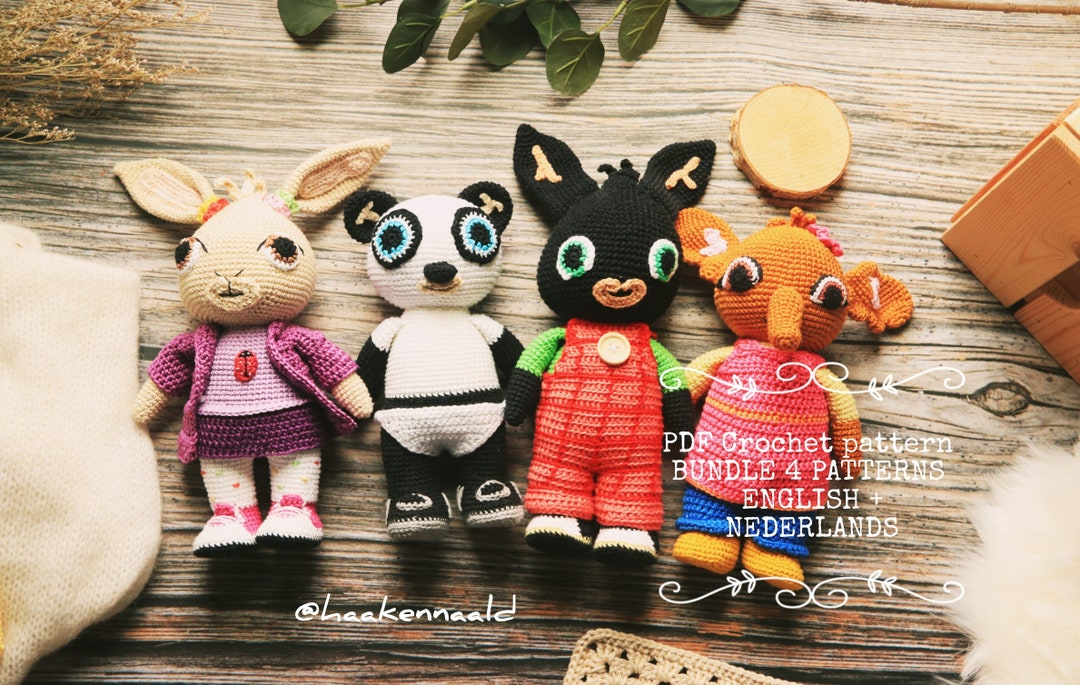 BUNDLE PDF Crochet Patterns, Bing, Sula, Coco and Pando, Amigurumi ...