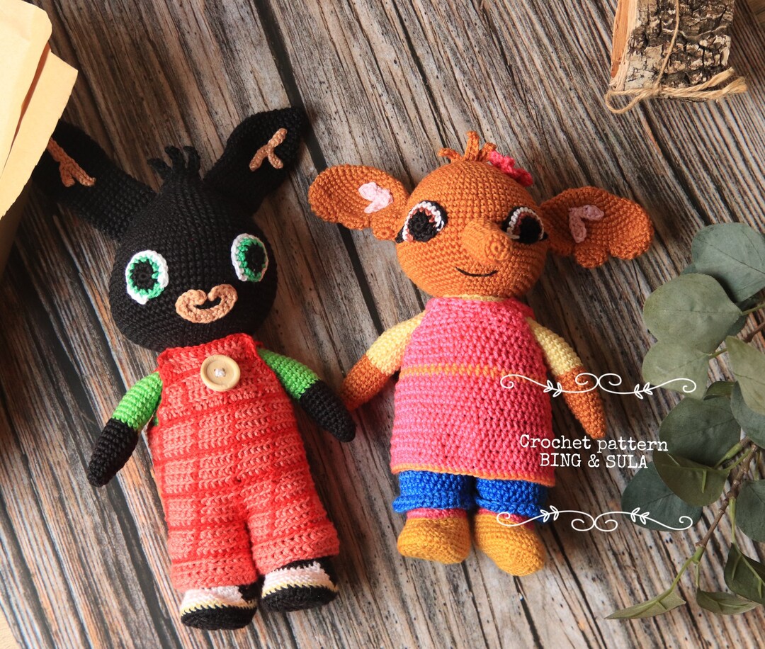 BUNDLE Bing and Sula PDF crochet pattern Amigurumi doll - Etsy België