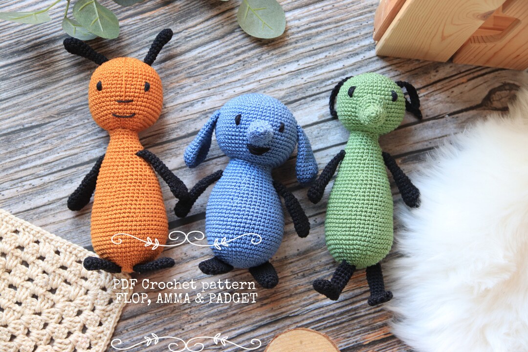 BUNDLE PDF Crochet Patterns Flop, Amma and Padget , Bing Friends ...