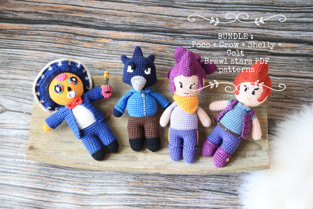 BUNDLE 4 Crochet Patterns Brawl Stars , Amigurumi PDF Patterns Poco ...