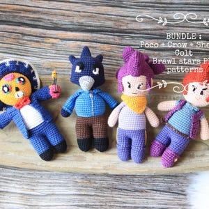 BUNDLE 4 Crochet Patterns Brawl Stars , Amigurumi PDF Patterns Poco ...