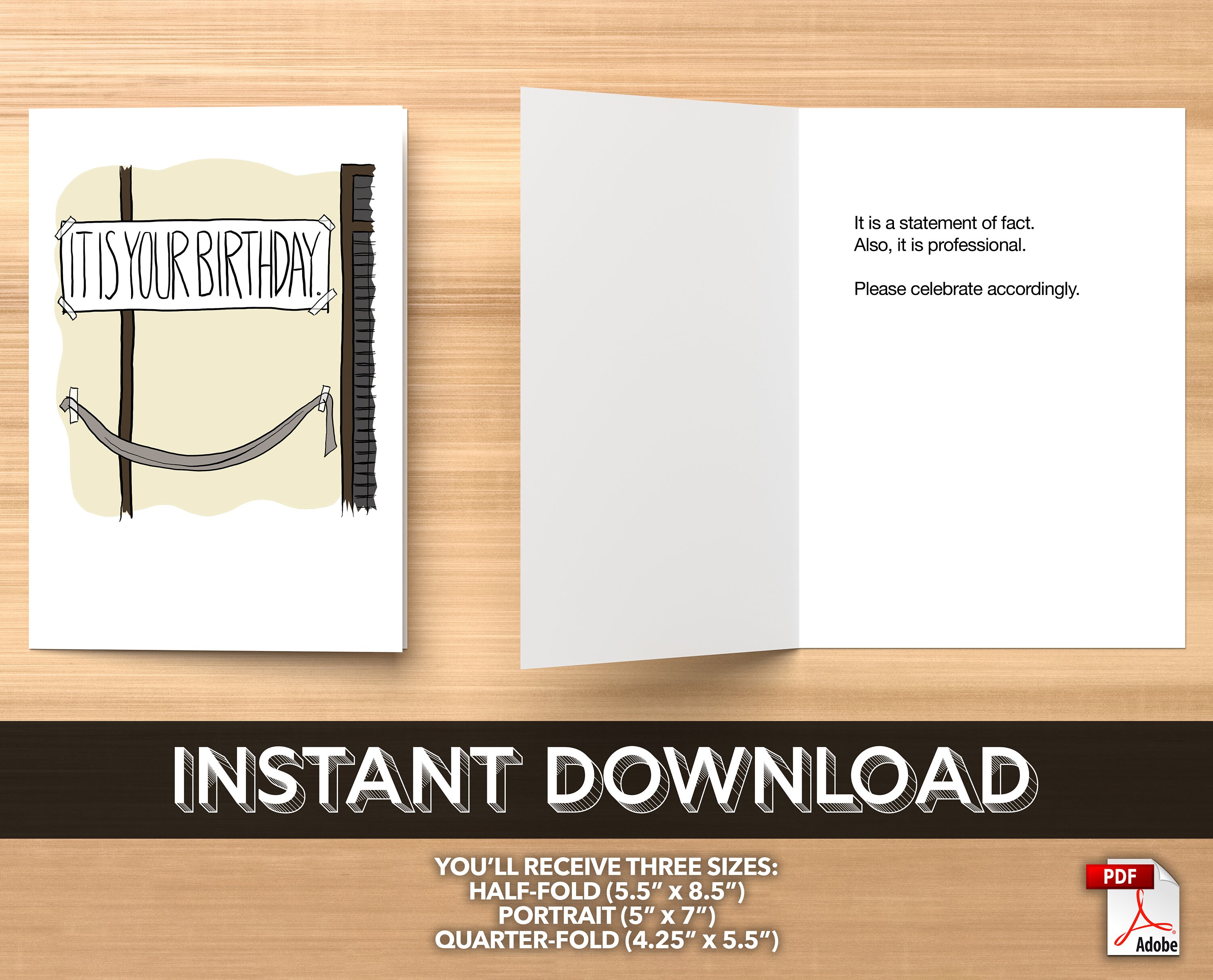 The Office Birthday Card: "it is Your Birthday." - Etsy