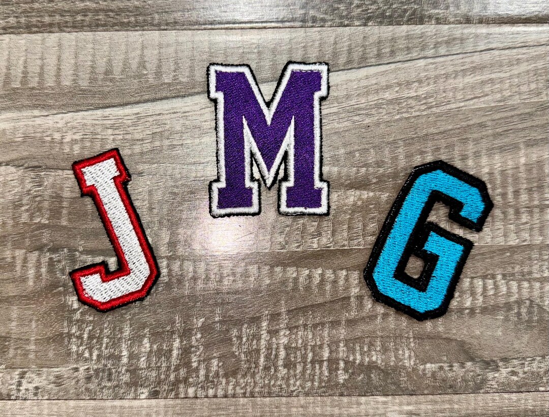 Varsity Letter Custom Embroidered Iron-on Patches - Etsy