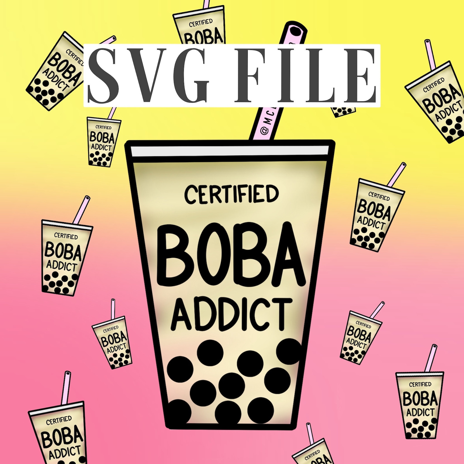 Bubble Tea / Boba SVG & PNG File / Cricut SVG / Drinks - Etsy