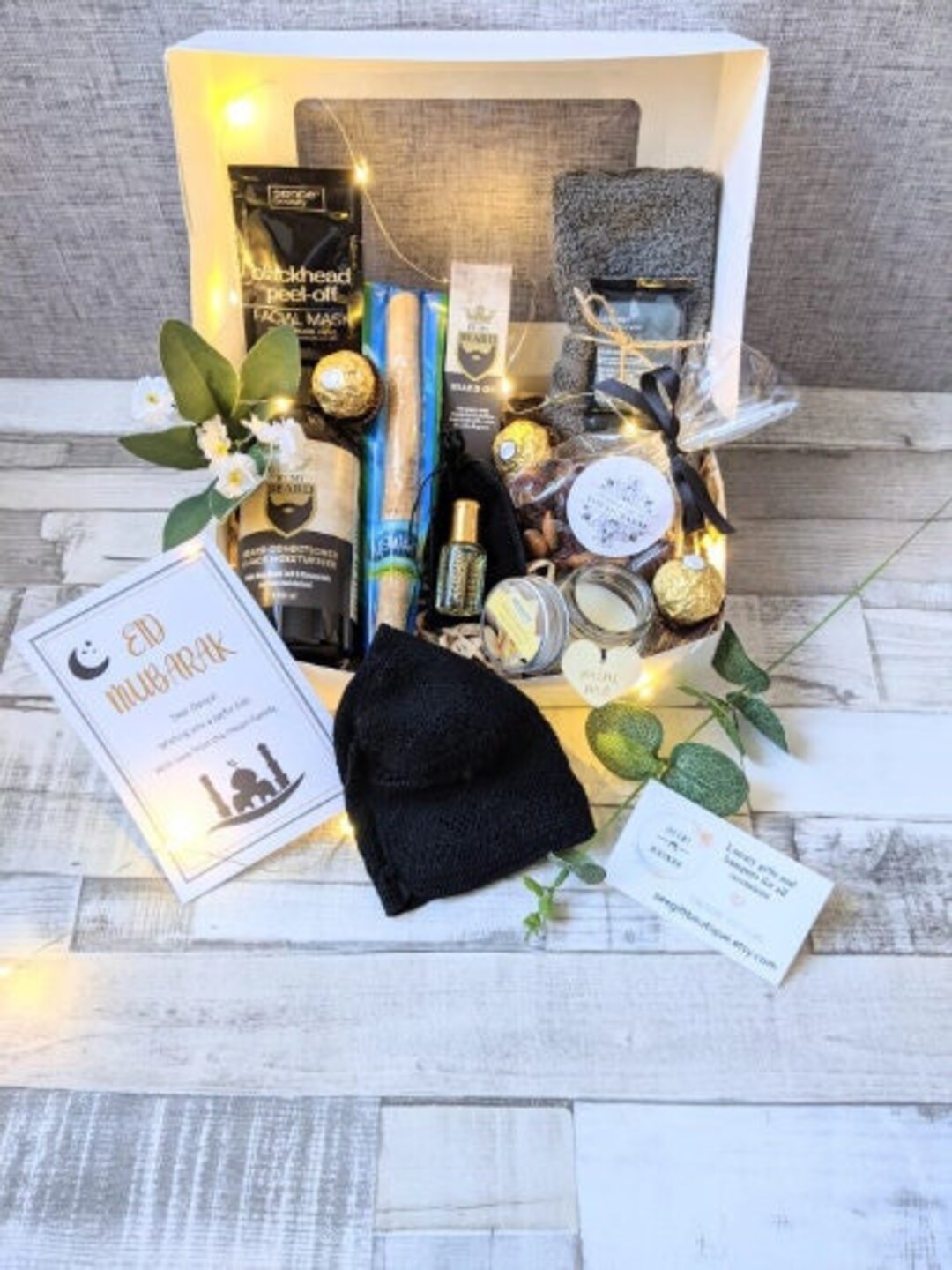 Luxury Mens Sunnah Gift Box/islamic Gift Box/pamper Hamper/ramadan Gift/umrah Mubarak Gift/men's ...