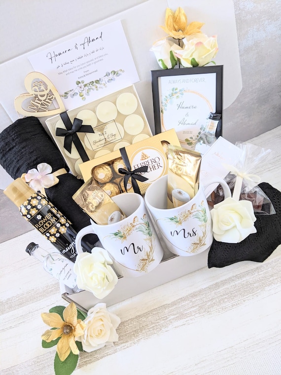 Luxury Islamic Wedding Hamper His Hers Gift nikah Gift muslim Couples Gift Bride and Groom wedding Hamper pamper Hamper mr and Mrs Gift Etsy UK