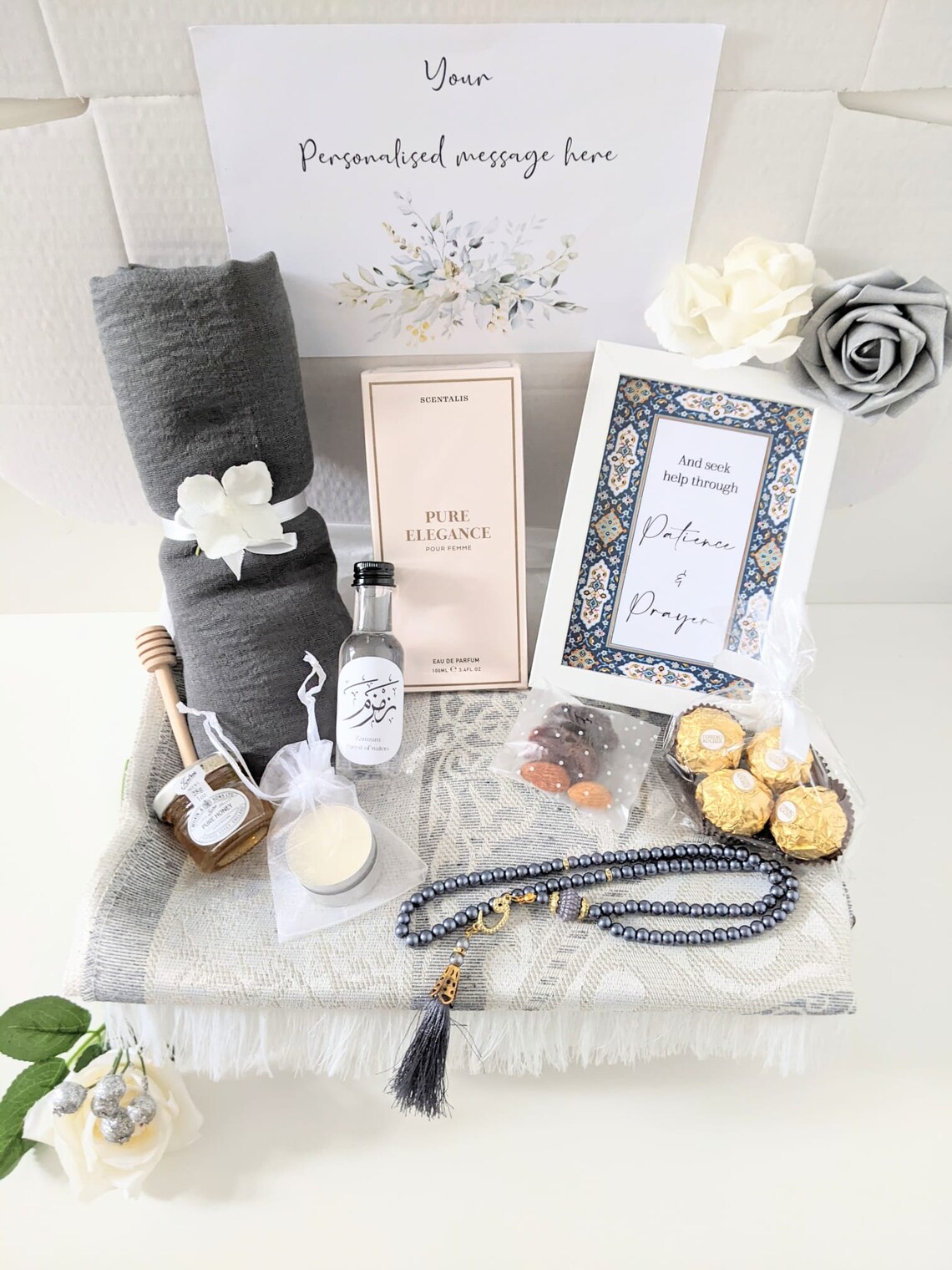 Luxury Prayer Mat Hijab Gift Hamper/pamper Hamper/muslim Bride/eid ...