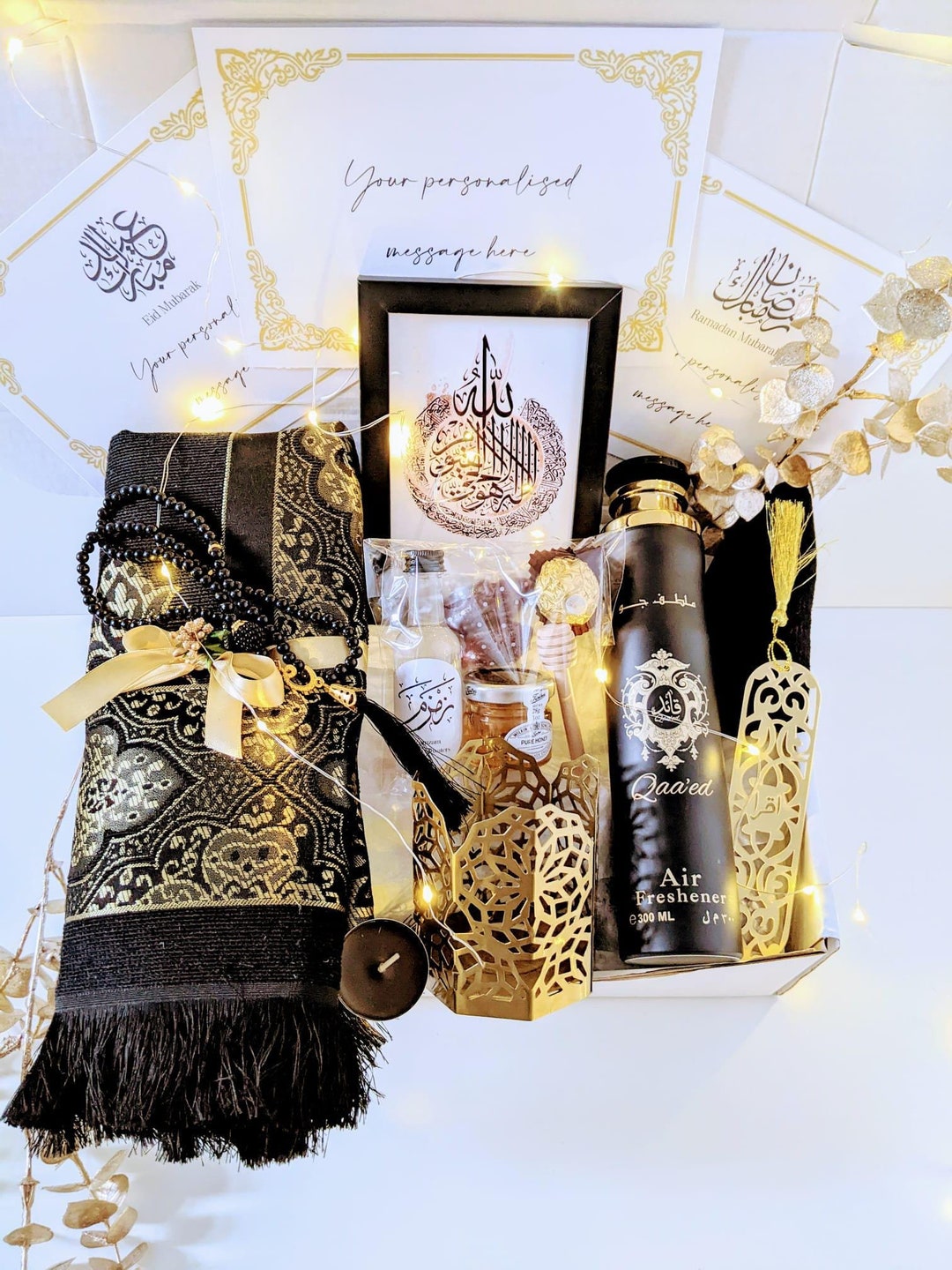 Luxury Islamic Gift Hamper: Prayer Mat/ayatul Kursi Frame/sunnah Gift ...