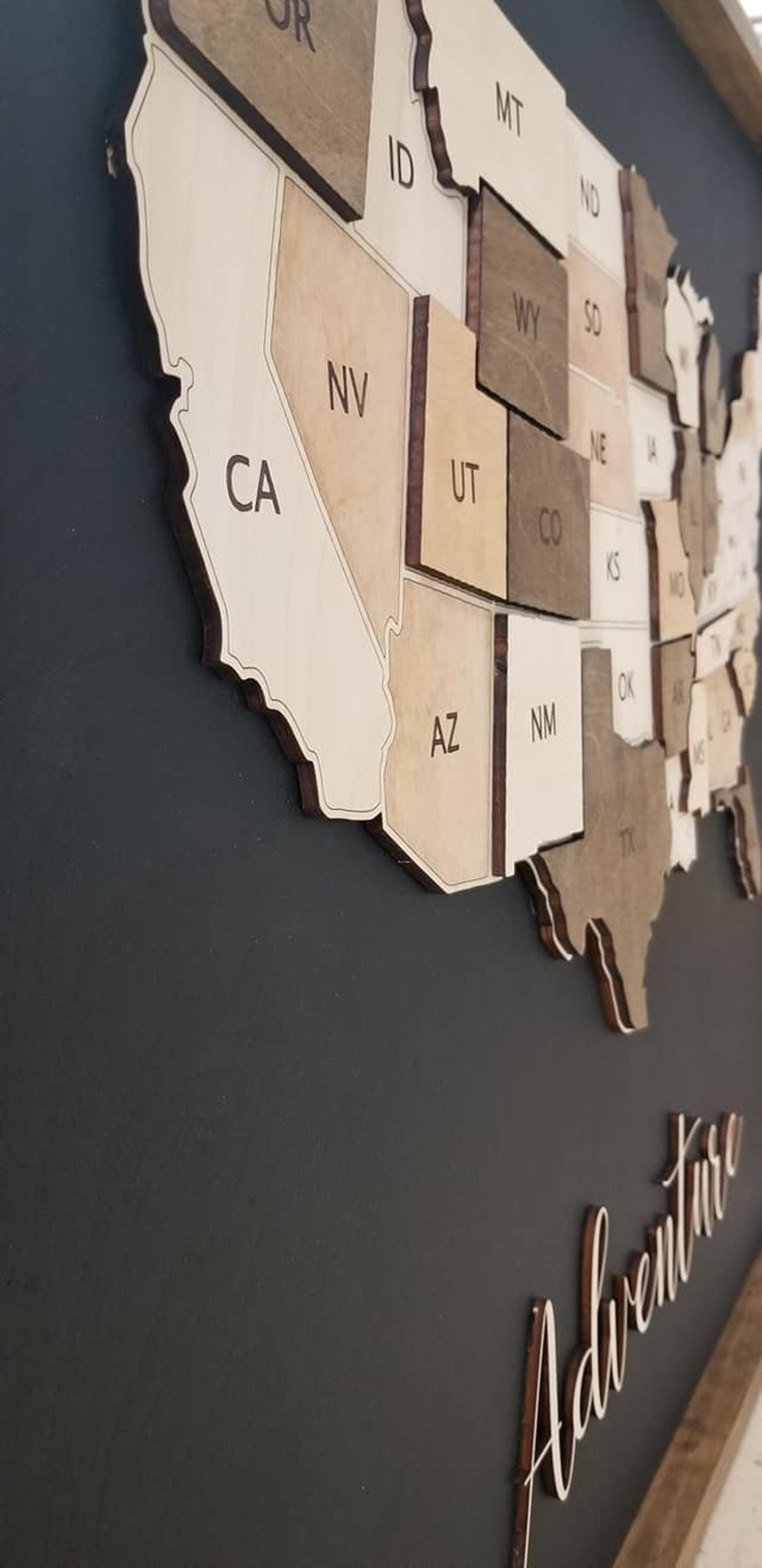 3D Map of USA Glowforge Laser Cut File, Instant Download Cutting Files ...
