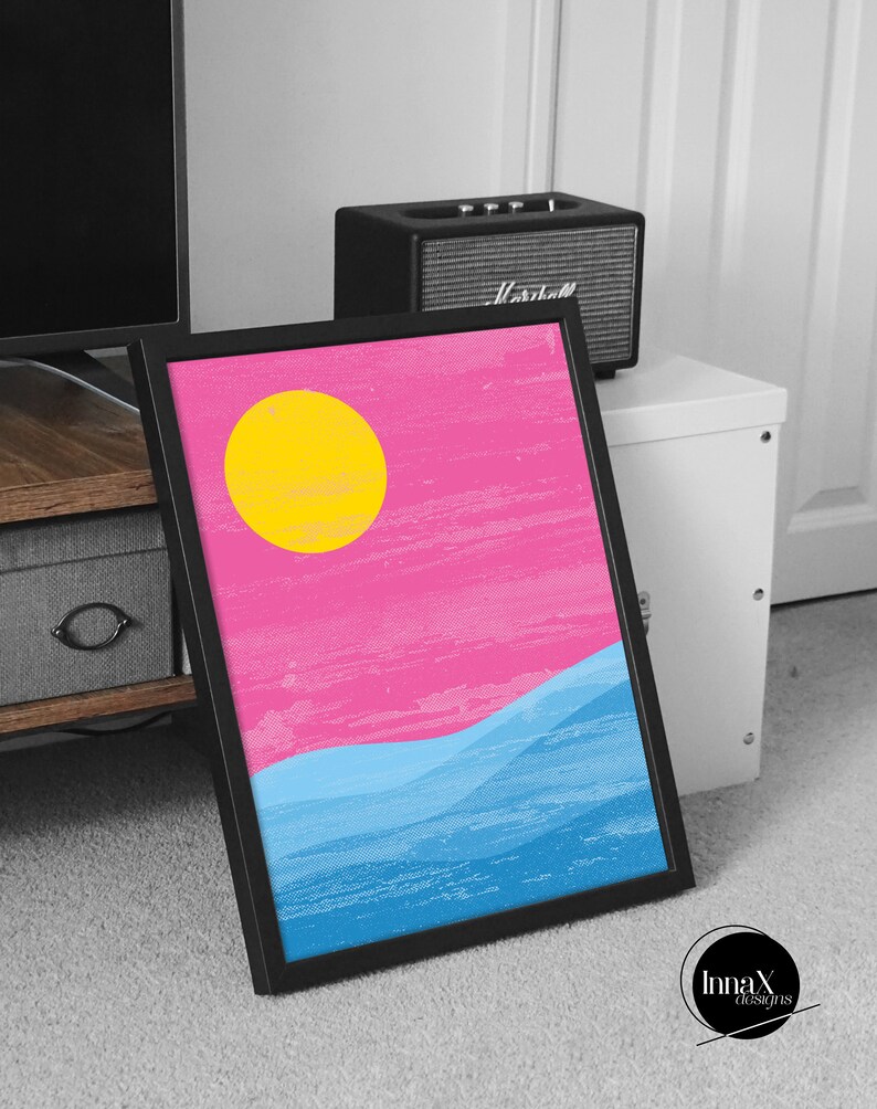 Subtle Pansexual Pride Flag Colors Pan Pride Prints Digital | Etsy