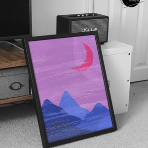 Subtle Bi Pride Decor, Digital Download, Bisexual Pride Flag Colors ...