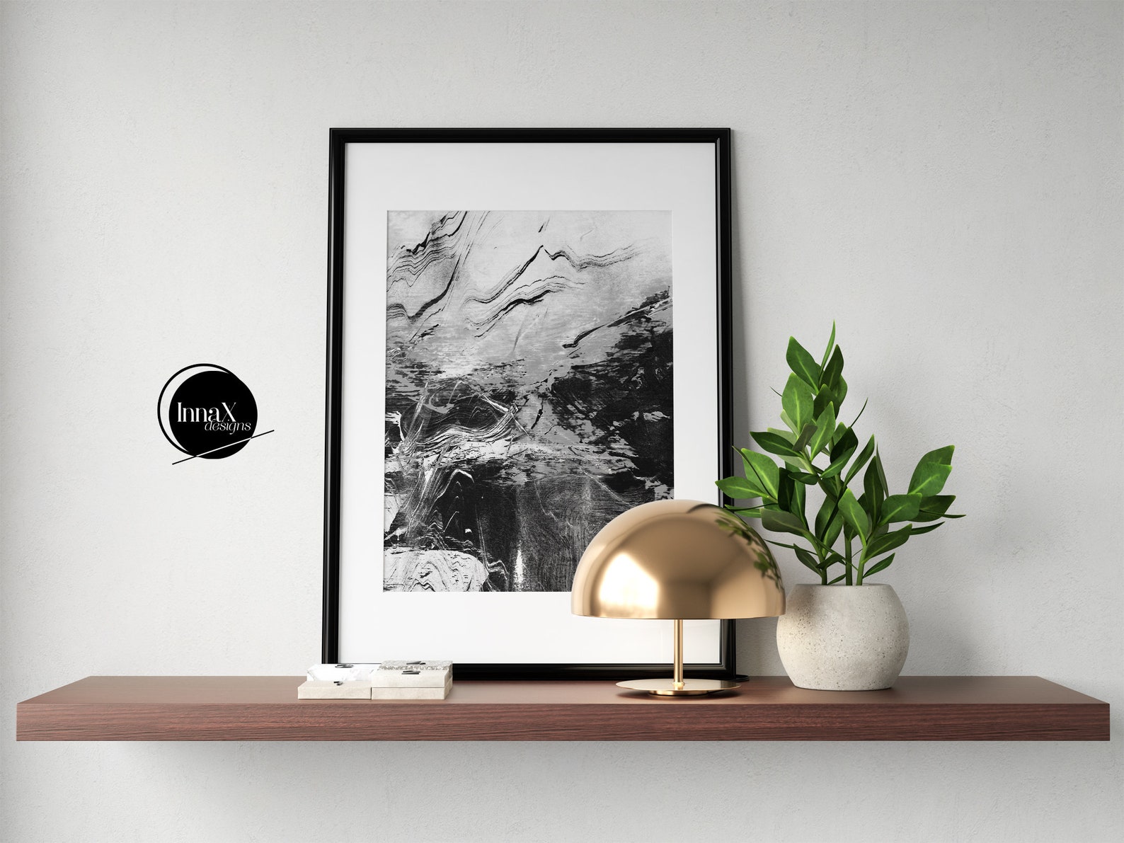 Monochrome 1 Wall Art Instant Digital Download Abstract | Etsy