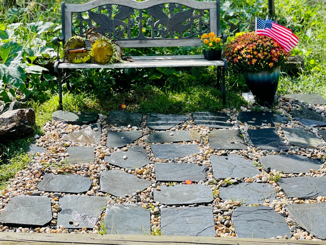 20 Slate Steppingstones - Etsy