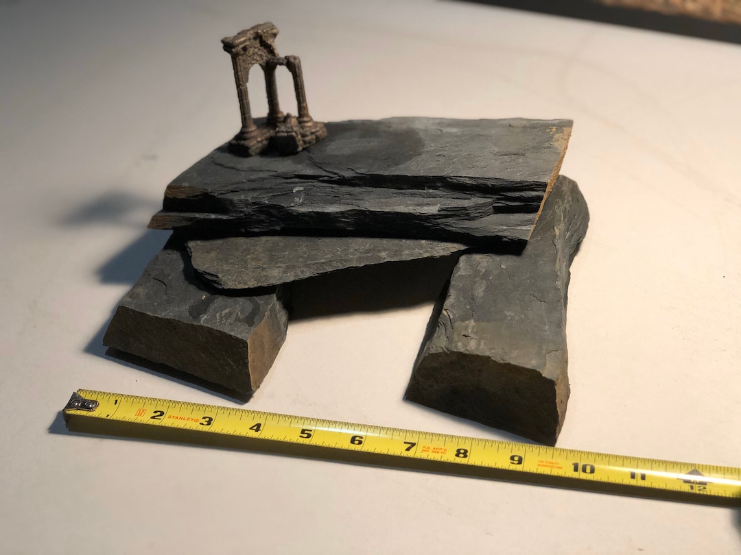 Natural Slate Rock Cave Fish Tank Aquarium Decor for Reptiles, Spiders ...