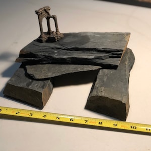 Natural Slate Rock Cave Fish Tank Aquarium Decor for Reptiles, Spiders ...