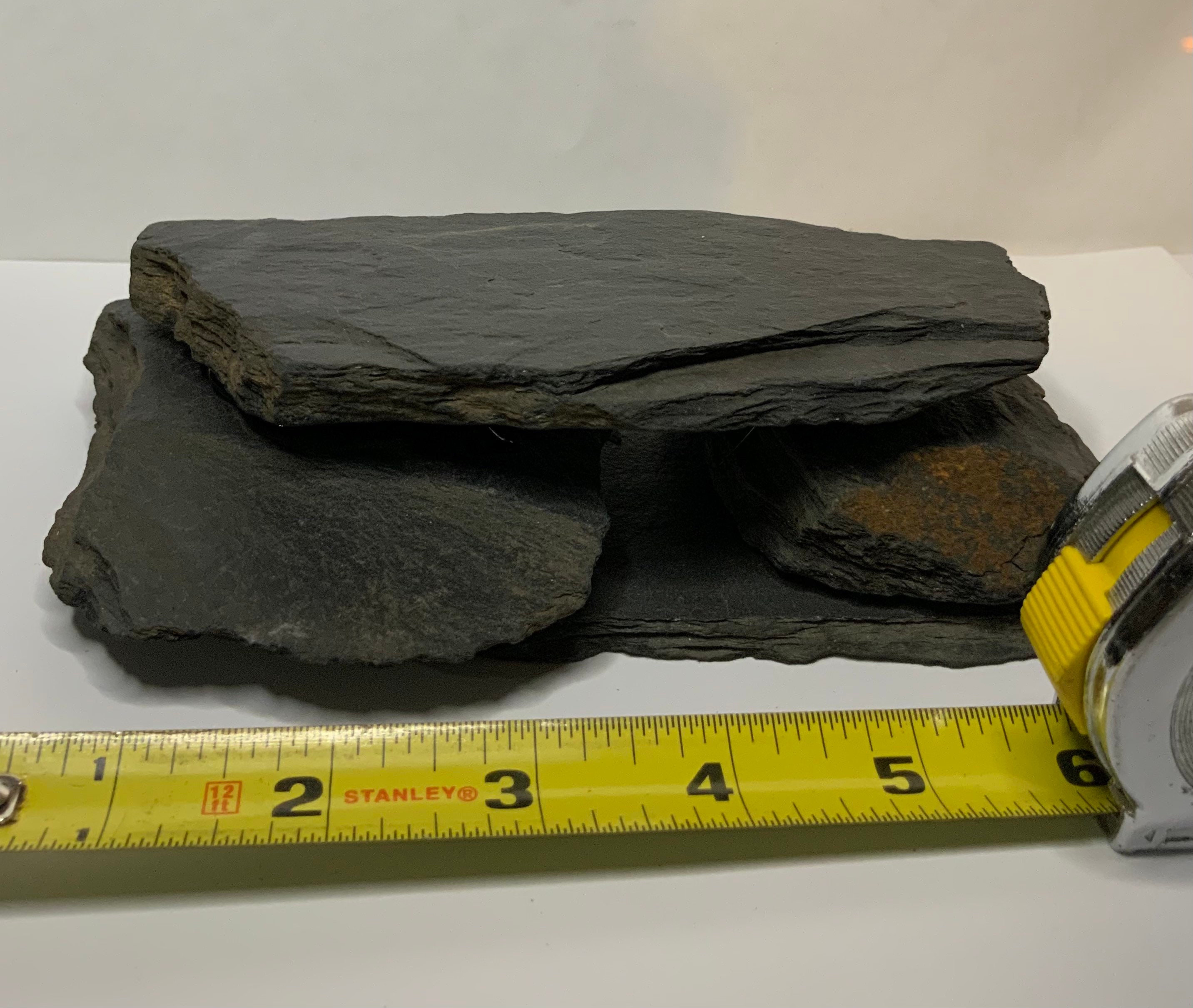 Small Natural Slate Basking Rock Fish Tank Aquarium, Terrarium Decor ...