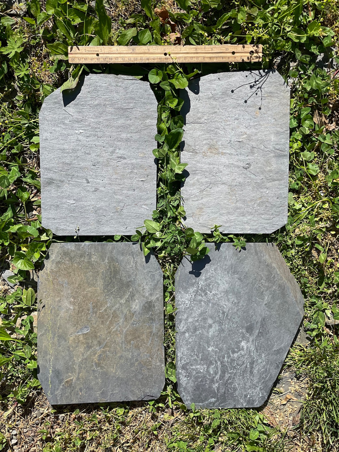 4 Medium Slate Steppingstones - Etsy
