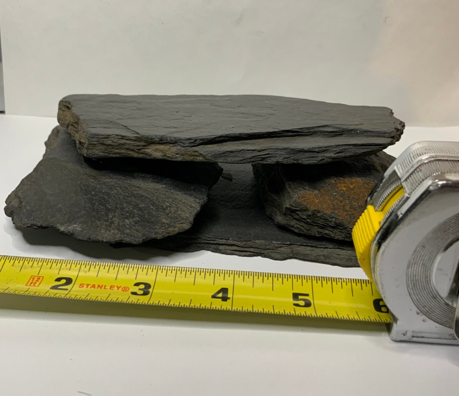 Small Natural Slate Basking Rock Fish Tank Aquarium, Terrarium Decor ...