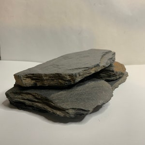 Small Natural Slate Basking Rock Fish Tank Aquarium, Terrarium Decor ...
