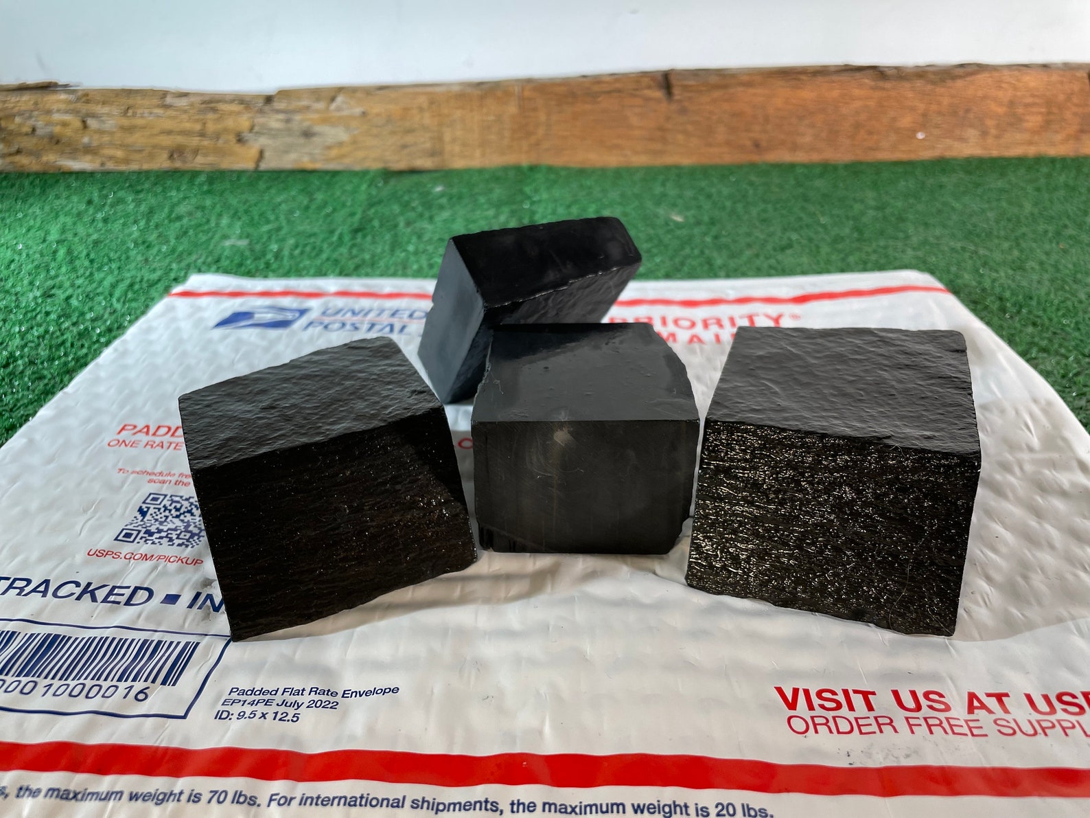 Slate Cubes. Four Cut Slate Squares for Crafts, Photography, Aquariums ...