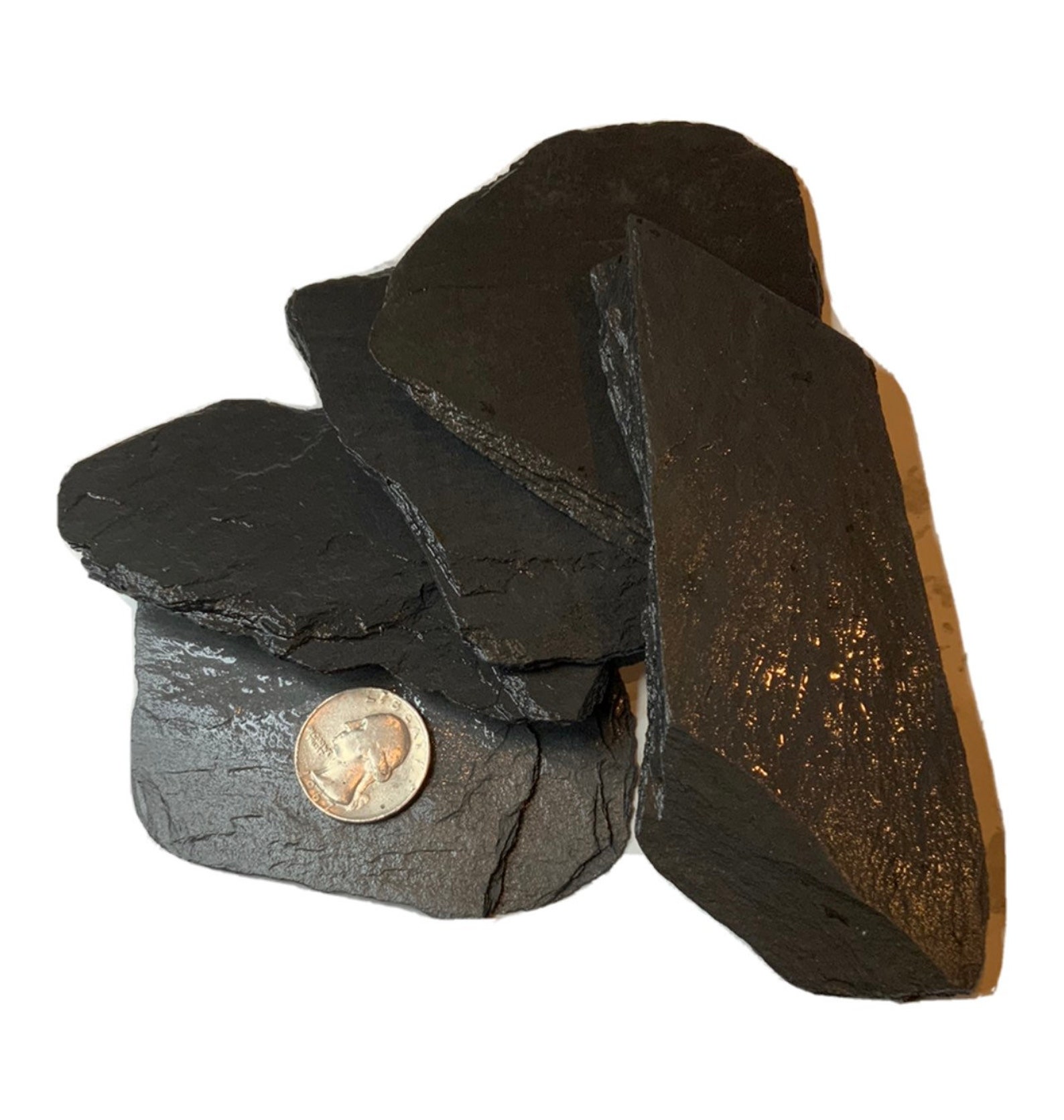 5lbs. Medium Box. Natural Slate Rocks Fish Tank Aquarium Decor for ...