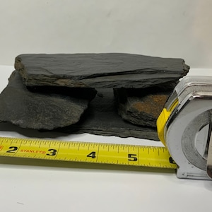 Small Natural Slate Basking Rock Fish Tank Aquarium, Terrarium Decor ...