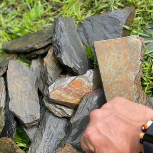 Natural Slate Stone: Garden Bed, Landscaping, and Craft (100lbs) - Etsy