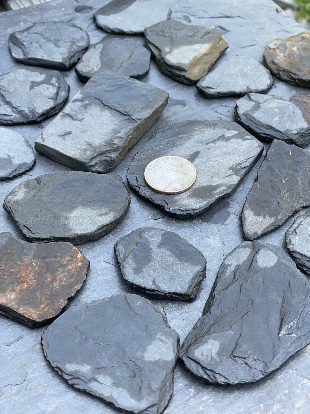 20 Small Slate Steppingstones for Fairy Gardens and Crafts - Etsy
