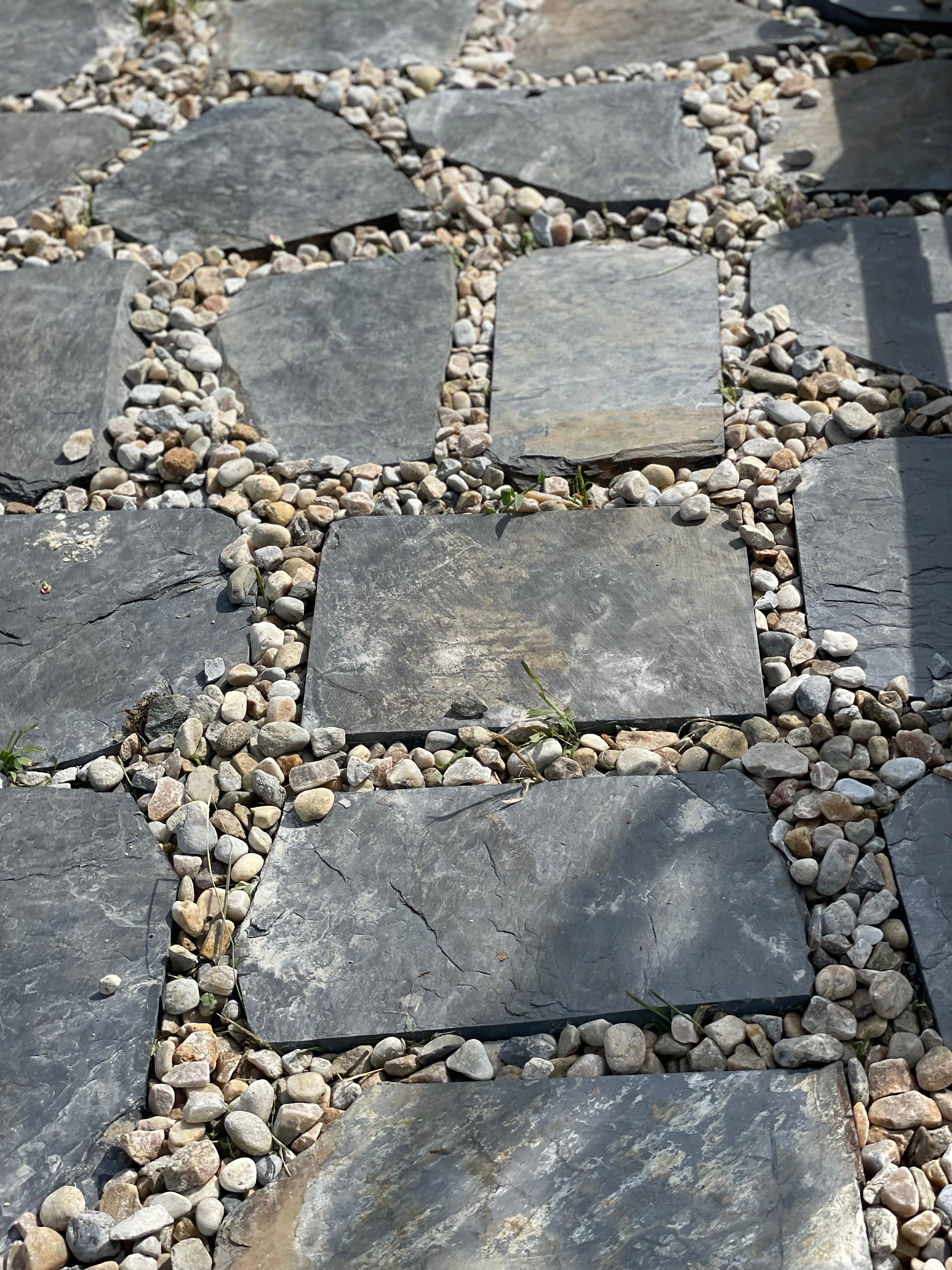 Hand-split Slate Stepping Stone: Garden Pathway Paver (12x11 In) - Etsy