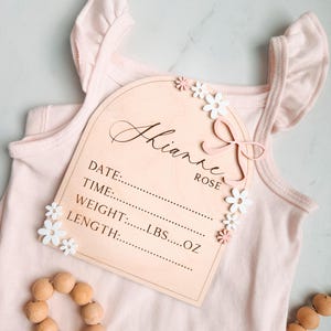 Personalized Baby Name Plaque - Custom Newborn Gift - Birth ...
