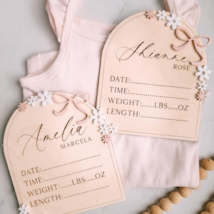 Personalized Baby Name Plaque - Custom Newborn Gift - Birth ...