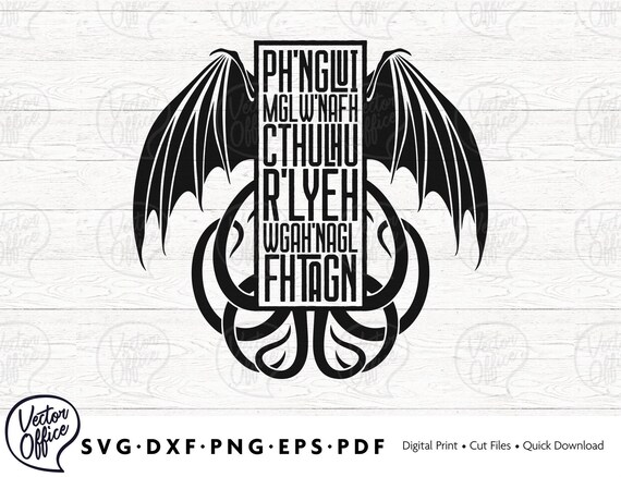 Cthulhu Chant Svg Cthulhu Svg Cthulhu Worship Svg Call of | Etsy UK